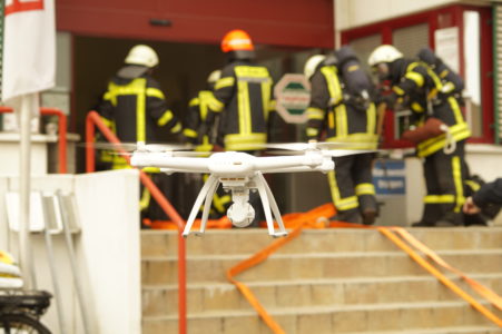 Fighting fires with the help of drones